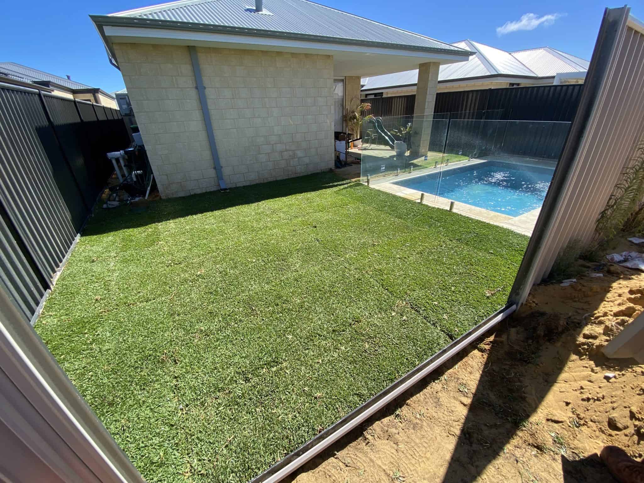 Buffalo Turf Installed in Wilson Based Garden - All Hands On